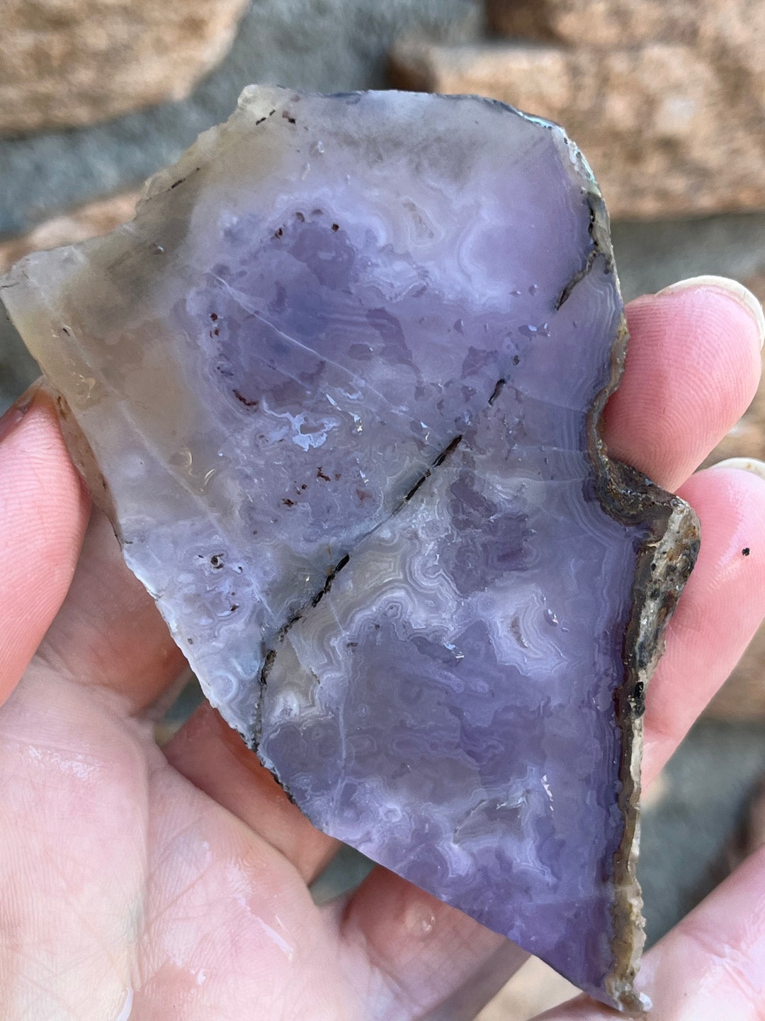 Aztec Lace Mexican Agate Rare Lapidary Slab Natural Stone Not Polished ...