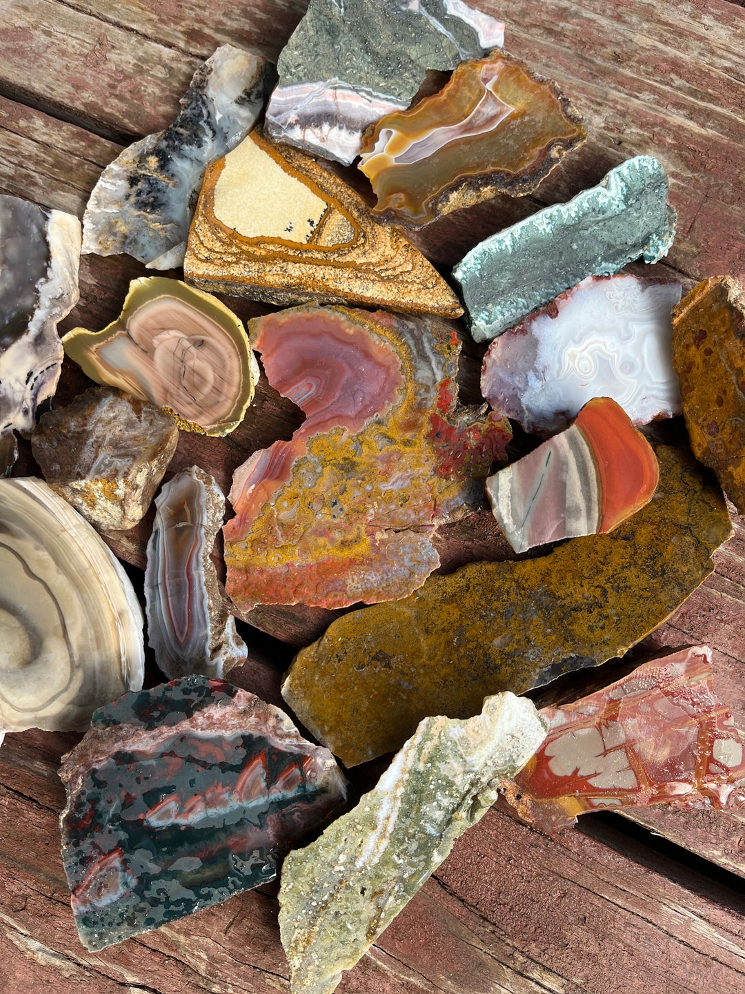 18 Piece End Cut Lapidary Supplies Stone Slabs - Etsy