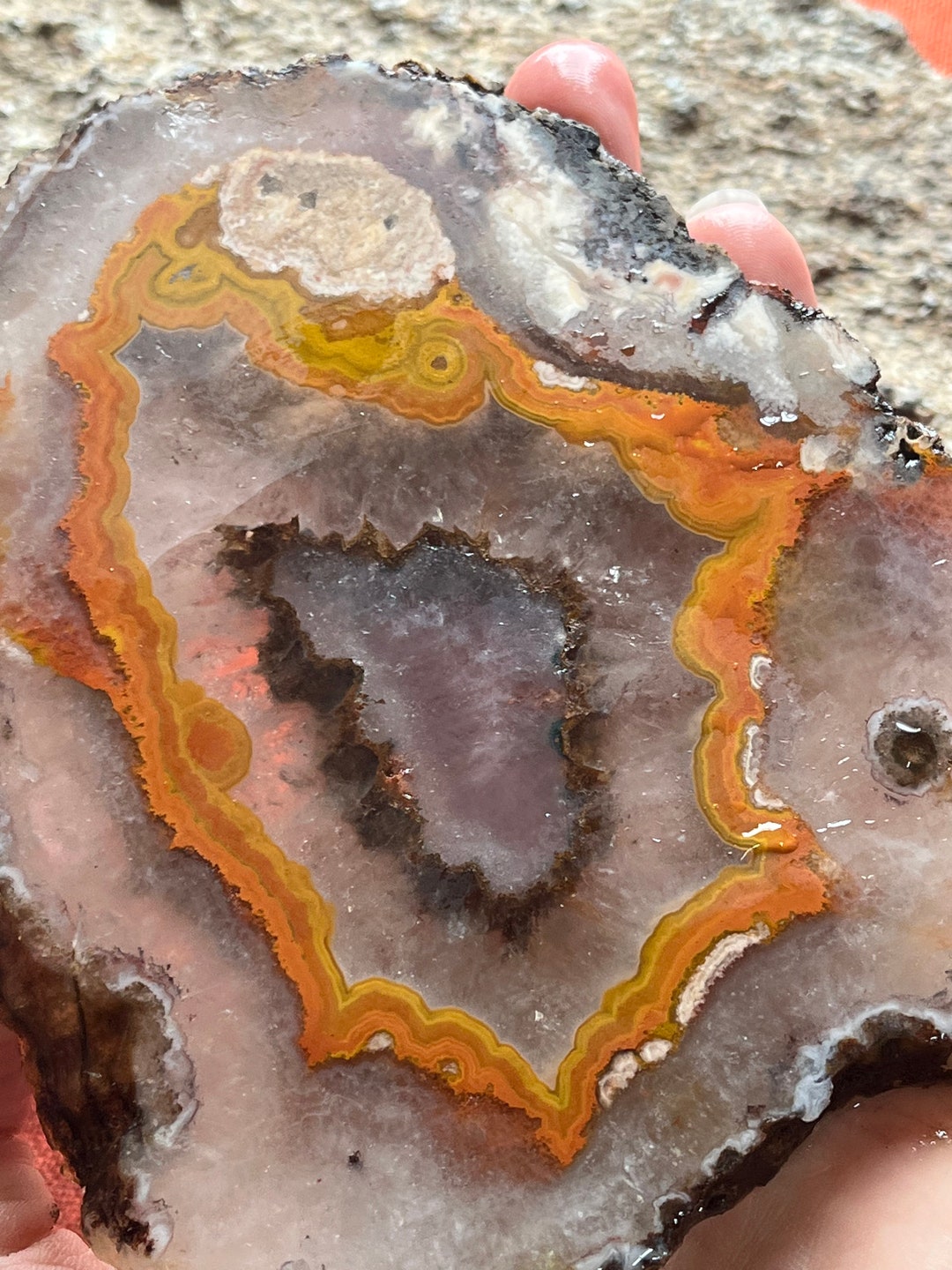 Moroccan Banded Agate Lapidary Slab Natural Stone Not Polished for ...