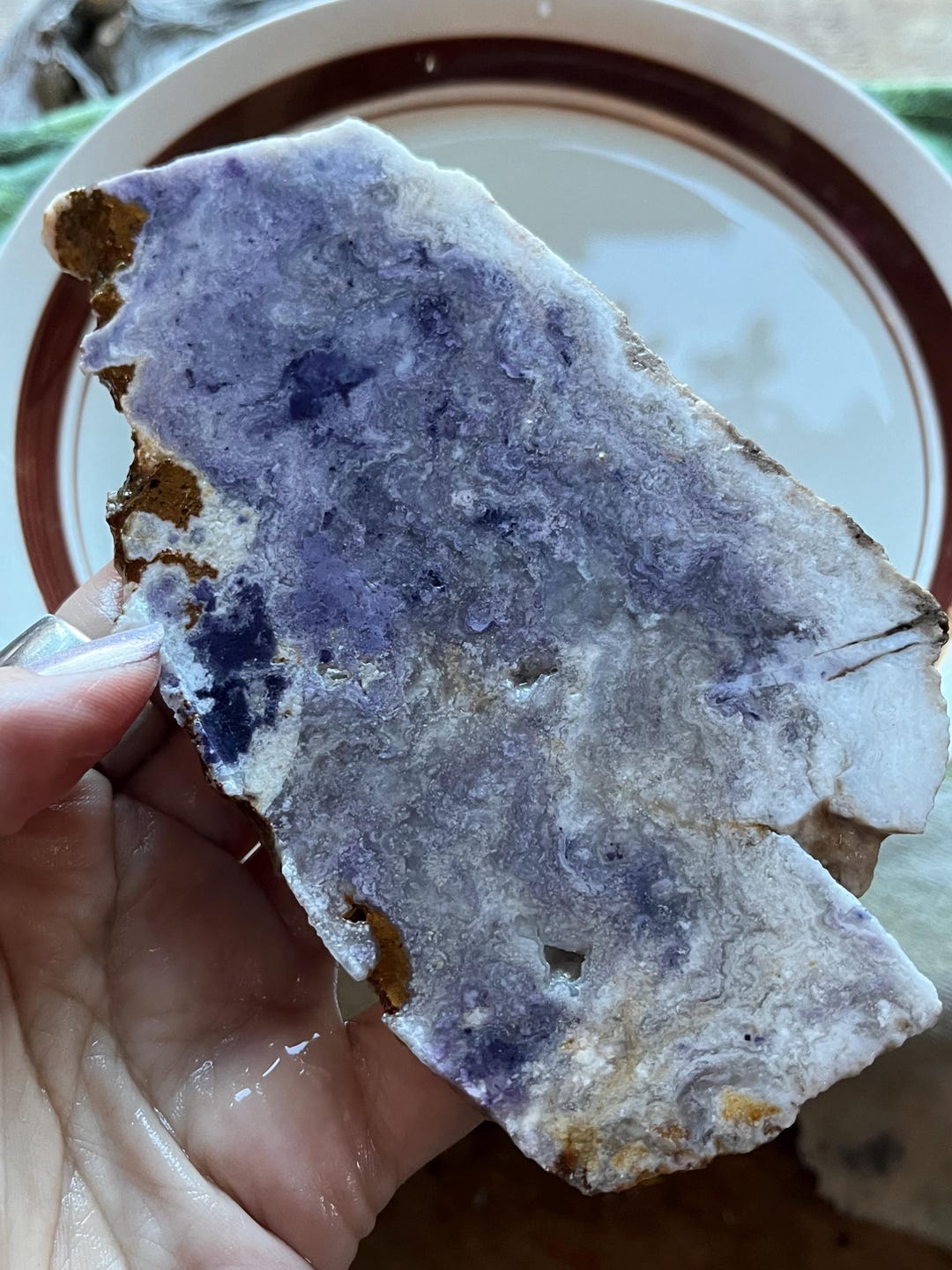 Morado Purple Opal Agate Lapidary Slab Natural Stone Not Polished for ...