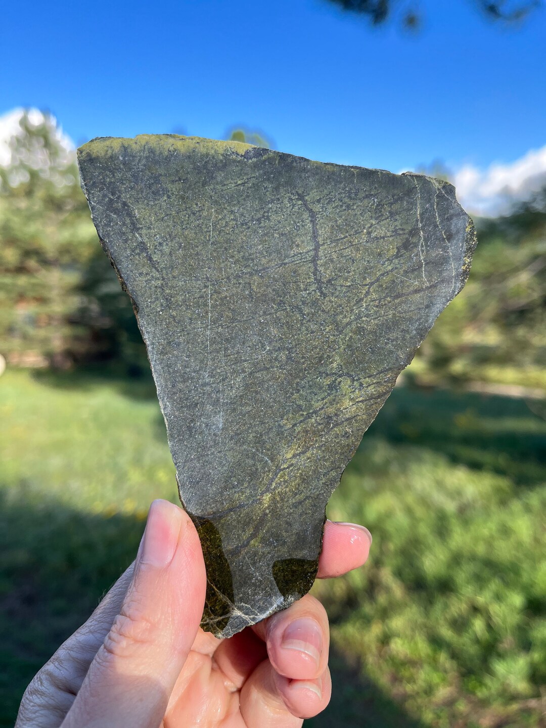 Serpentine Lapidary Slab Natural Stone Not Polished for Cabbing - Etsy