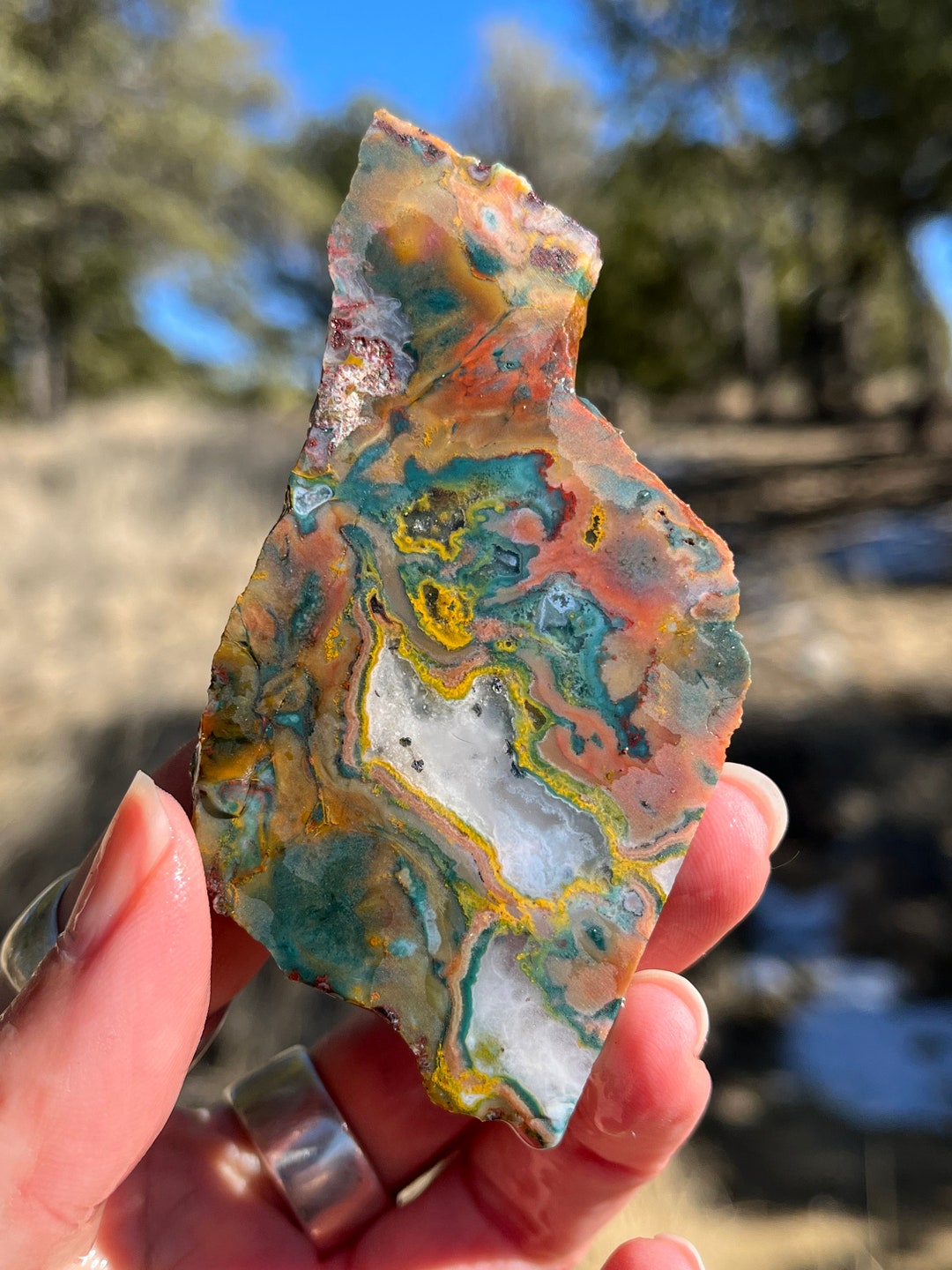 Moroccan Moss Agate Lapidary Slab Natural Stone Not Polished - Etsy