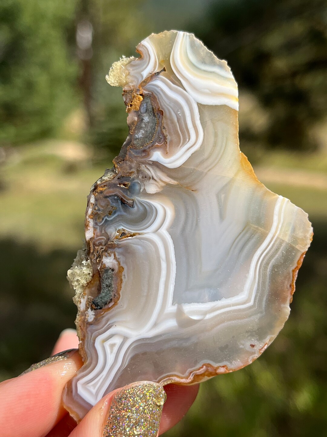 Moroccan Banded Agate Lapidary Slab Natural Stone Not Polished for ...