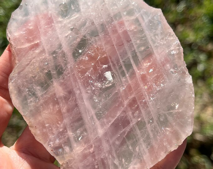 Rose Quartz Lapidary Slab Natural Stone Not Polished for Cabbing - Etsy