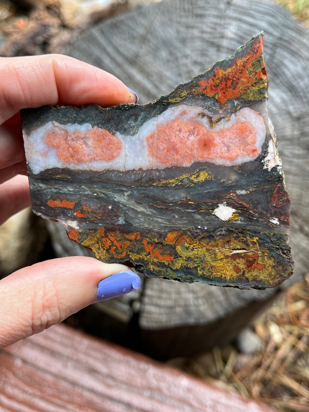 Moroccan Scenic Agate Lapidary Slab Natural Stone Not Polished for ...