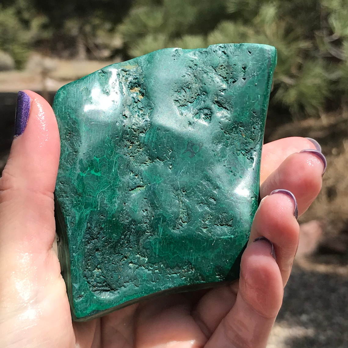 Polished Malachite Natural Stone Slab Genuine Crystal Lapidary - Etsy