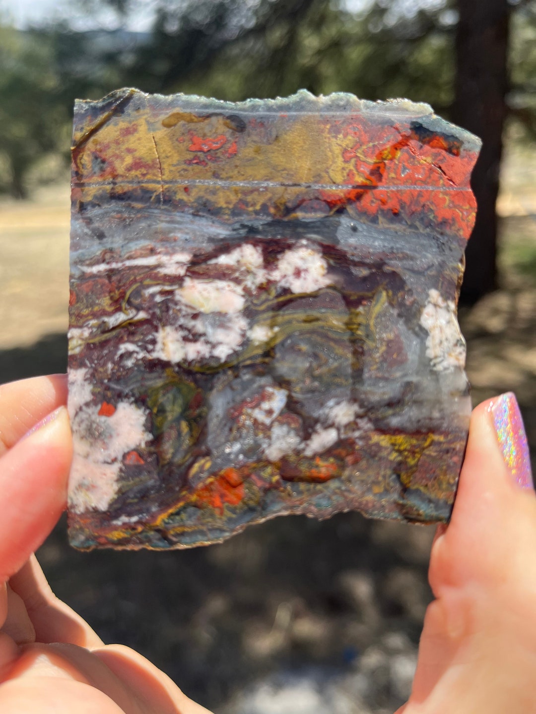 Moroccan Scenic Agate Lapidary Slab Natural Stone Not Polished for ...