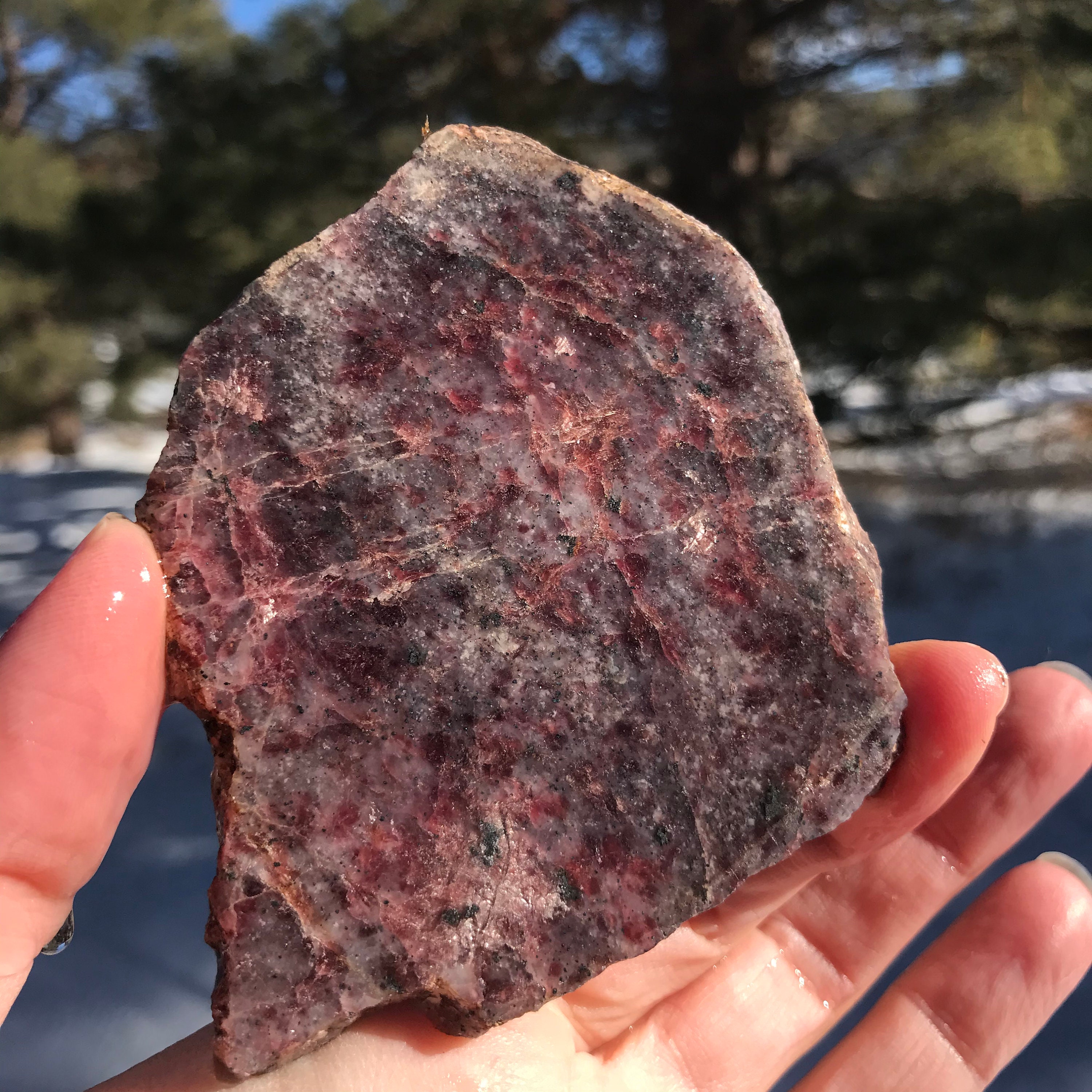 Purple Lepidolite Mica Lapidary Slab natural stone not | Etsy