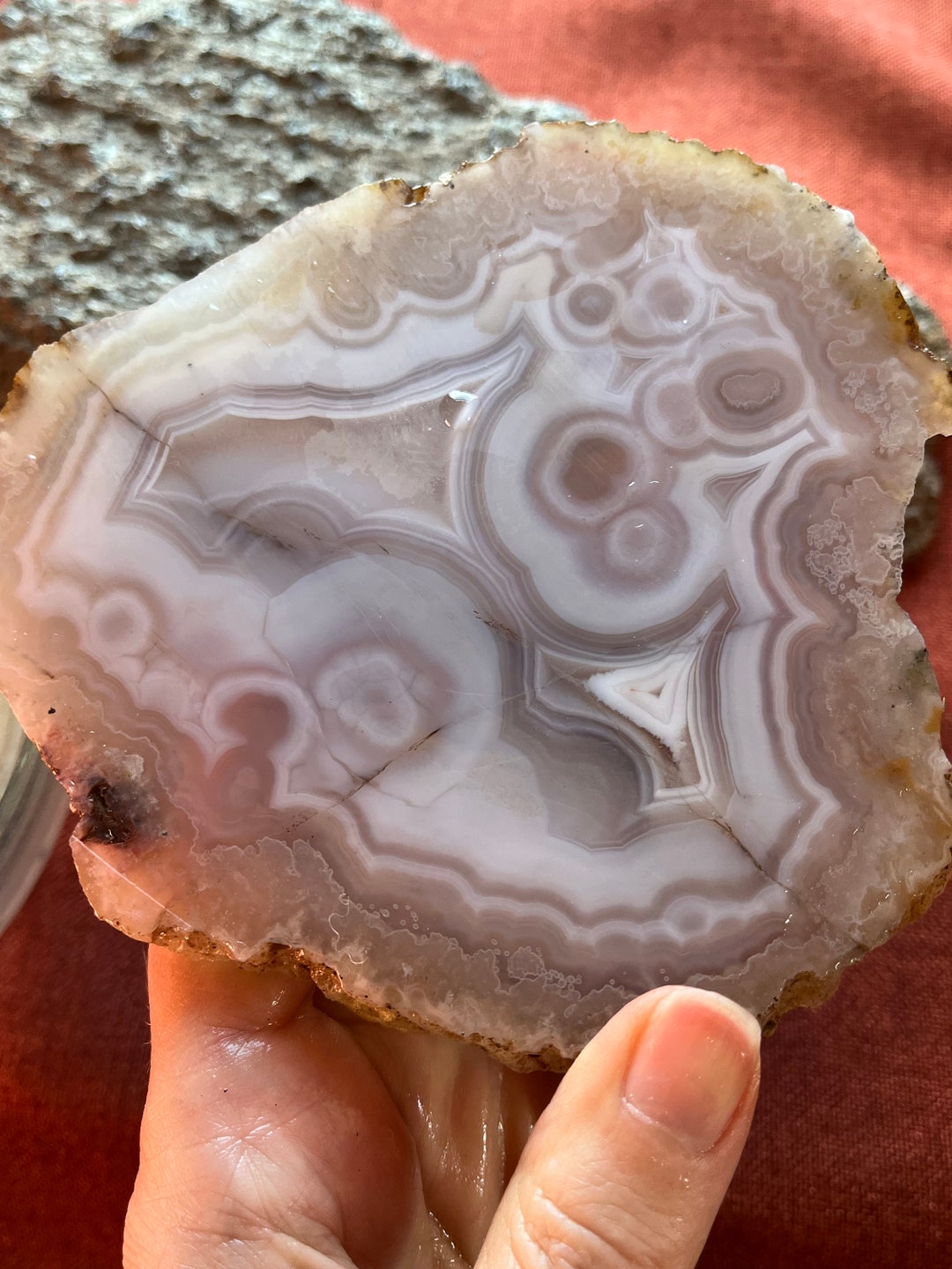 Moroccan Banded Agate Lapidary Slab Natural Stone Not Polished for ...