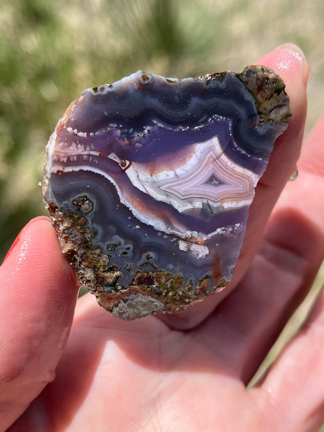 Purple Passion Agate Lapidary Slab Natural Stone Not Polished for ...