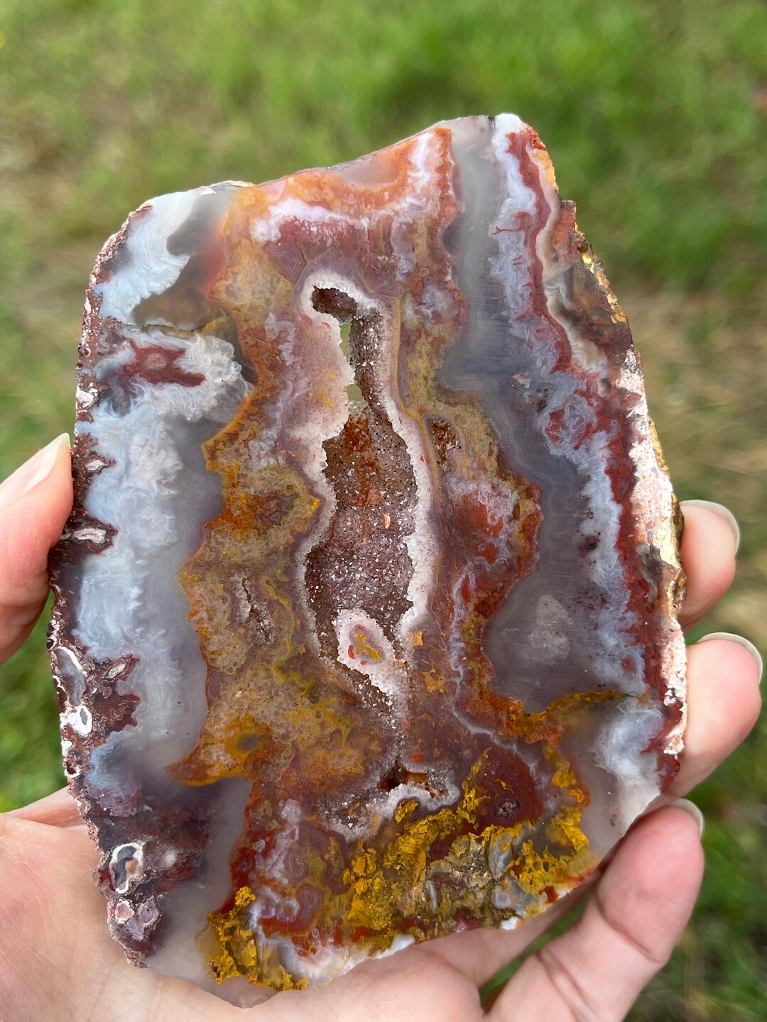 Moroccan Agate Lapidary Slab Natural Stone Not Polished for Cabbing - Etsy