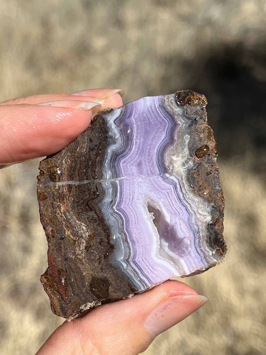 Purple Passion Agate Lapidary Slab Natural Stone Not Polished for ...