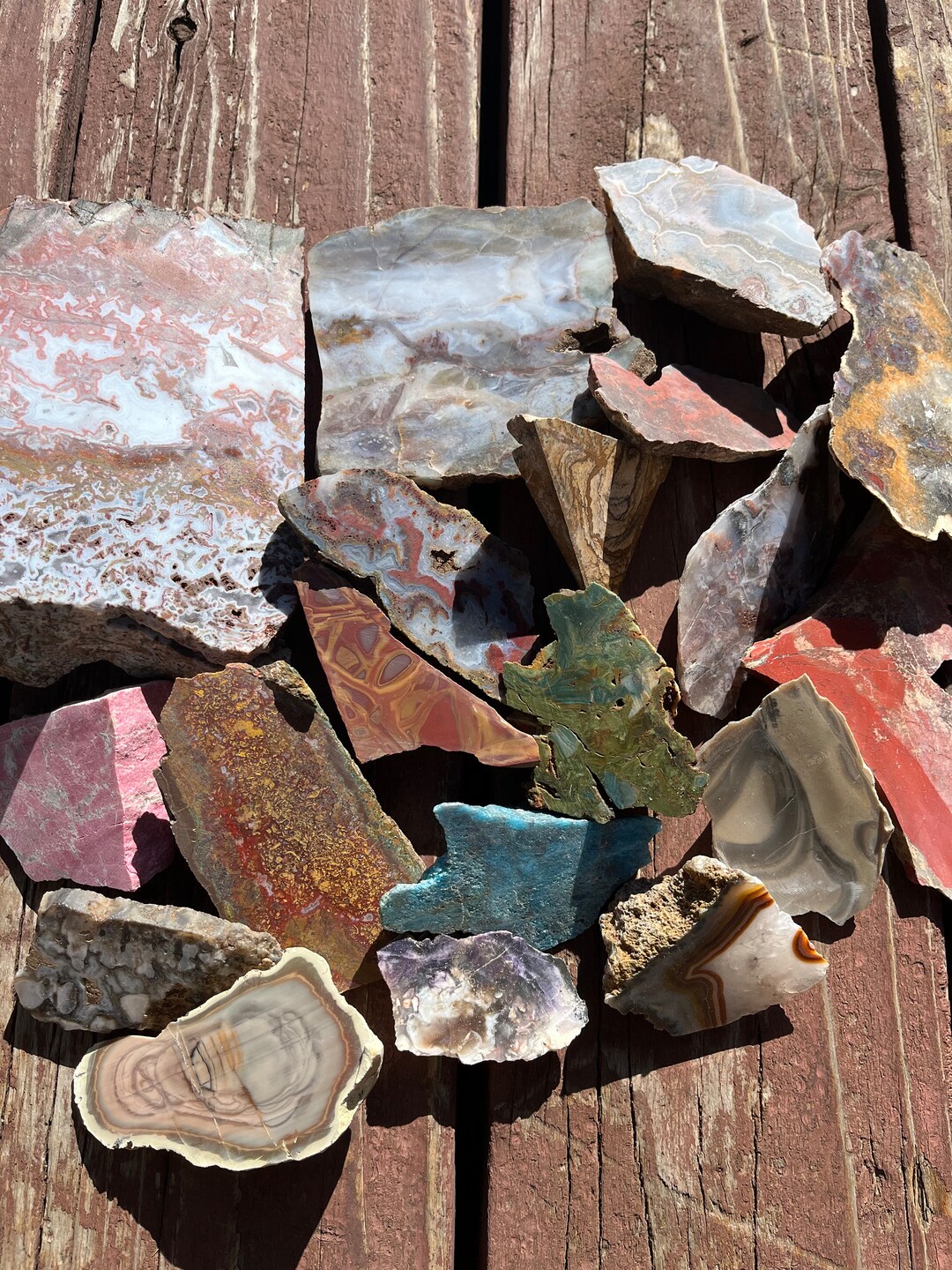 19 Piece End Cut Lapidary Supplies Stone Slabs - Etsy