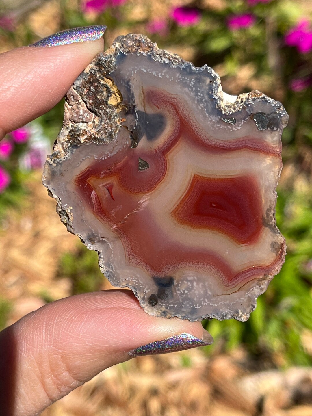 Apache Agate Lapidary Slab Natural Stone Polished for Cabbing - Etsy
