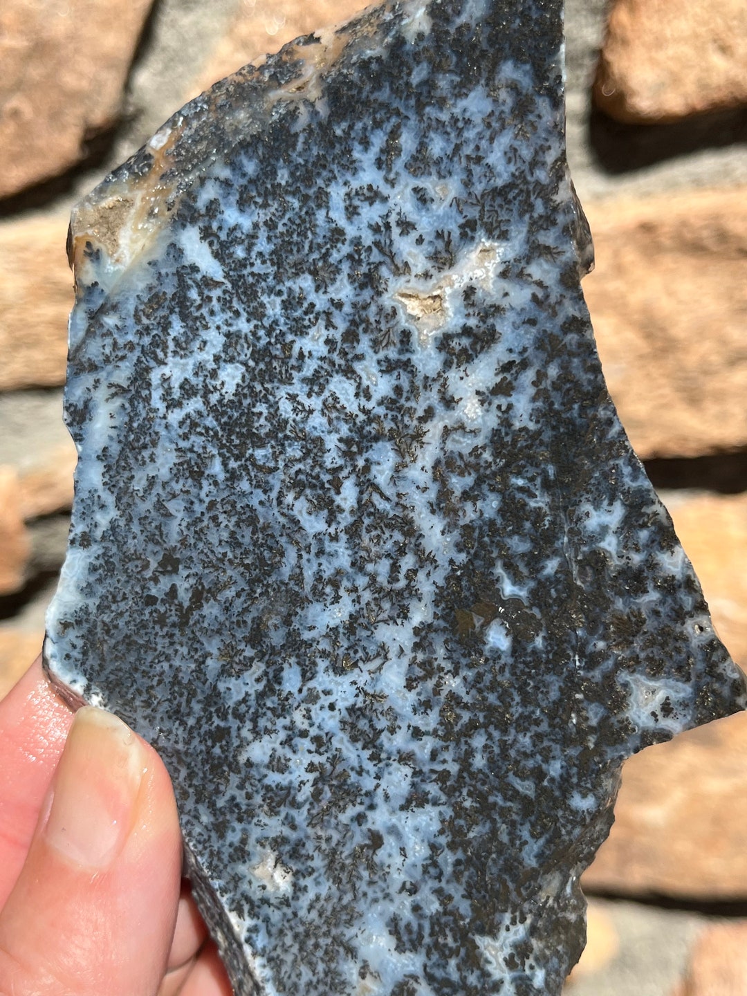 Dendritic Opal Lapidary Slab Natural Stone Not Polished for Cabbing - Etsy