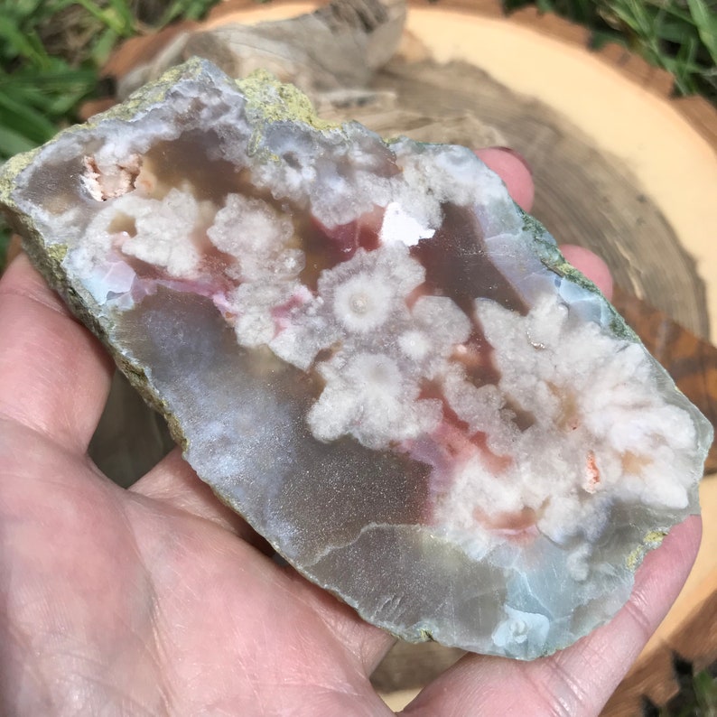 Red Pink Flower Agate Slab Not Polished Gemstone Natural - Etsy