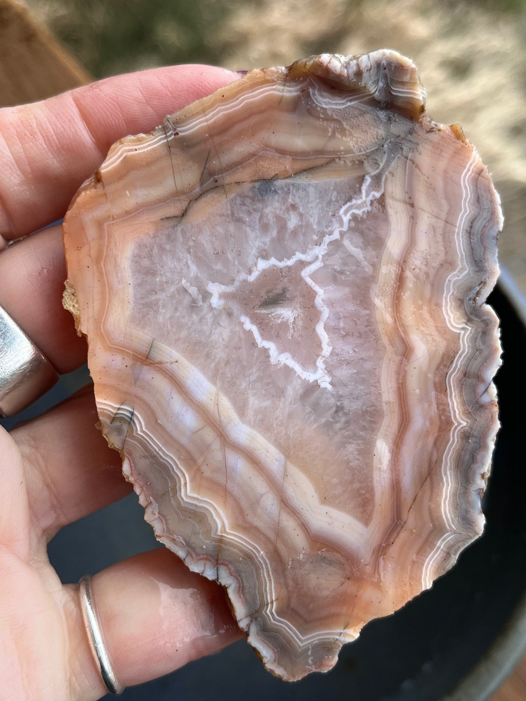 Moroccan Banded Agate Lapidary Slab Natural Stone Not Polished for ...