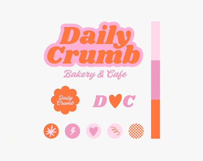 Pre Made Bakery Logo, Editable Logo Design Template, DIY Canva Bakery ...