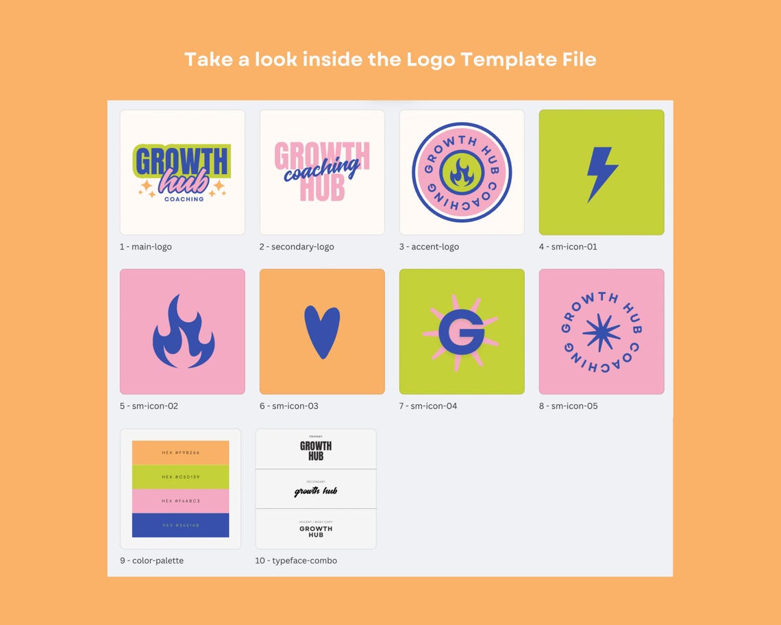 Editable Logo Design Template Canva Logo DIY Branding Kit Premade Logo ...