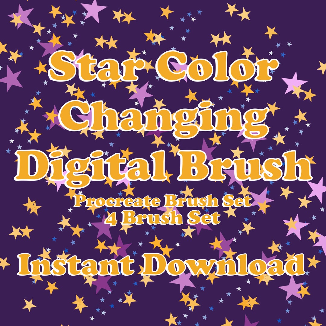 Star Brush Procreate Digital Brush / Procreate Stamp 4 Brush Set Made ...
