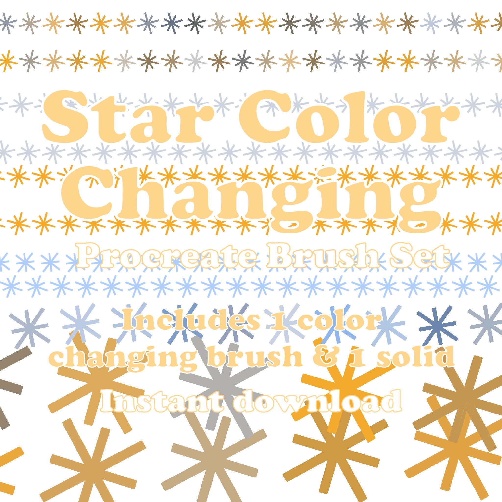 Star Asterisk Procreate Brush / Procreate Stamp - 2 Brush Set Made for ...