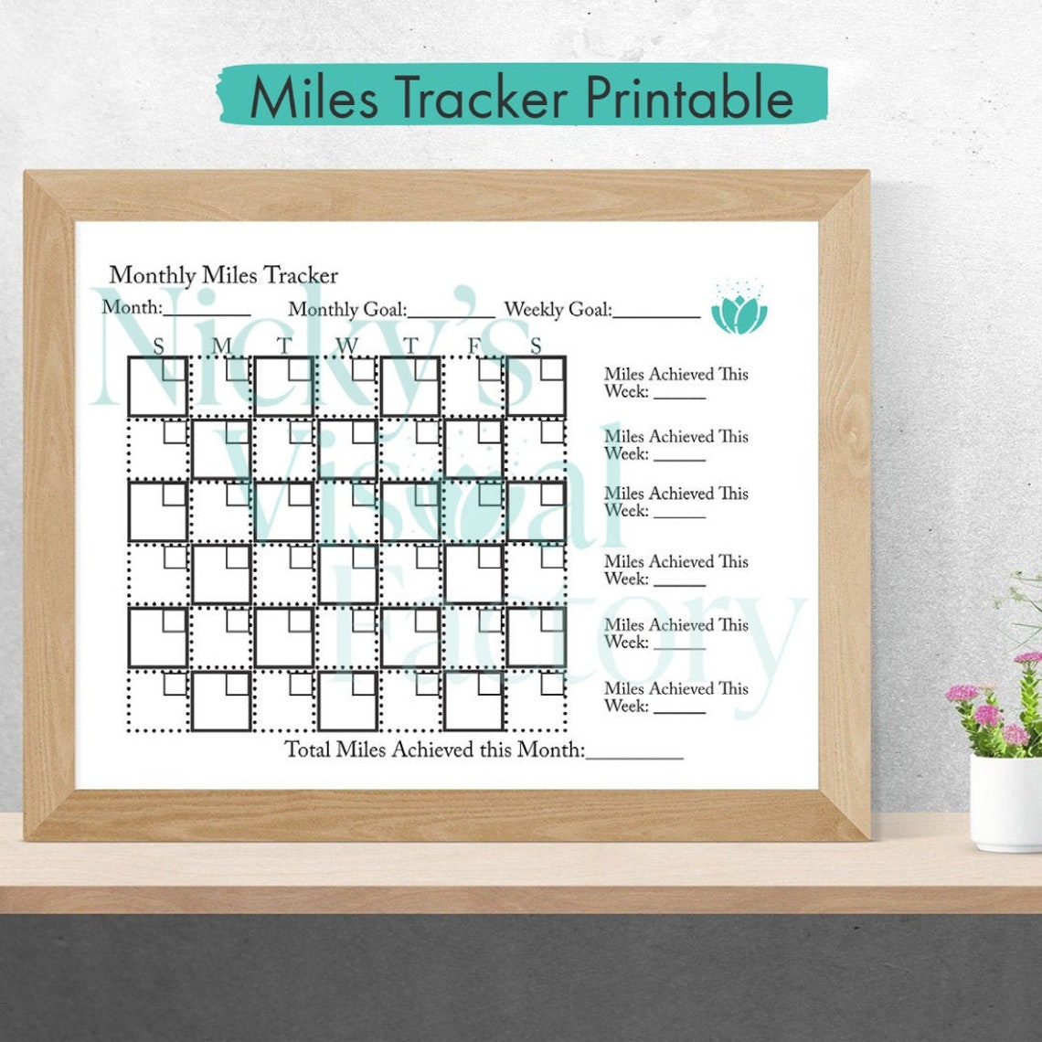 Miles Tracker Printable, Running Tracker, Walking Tracker, Step ...
