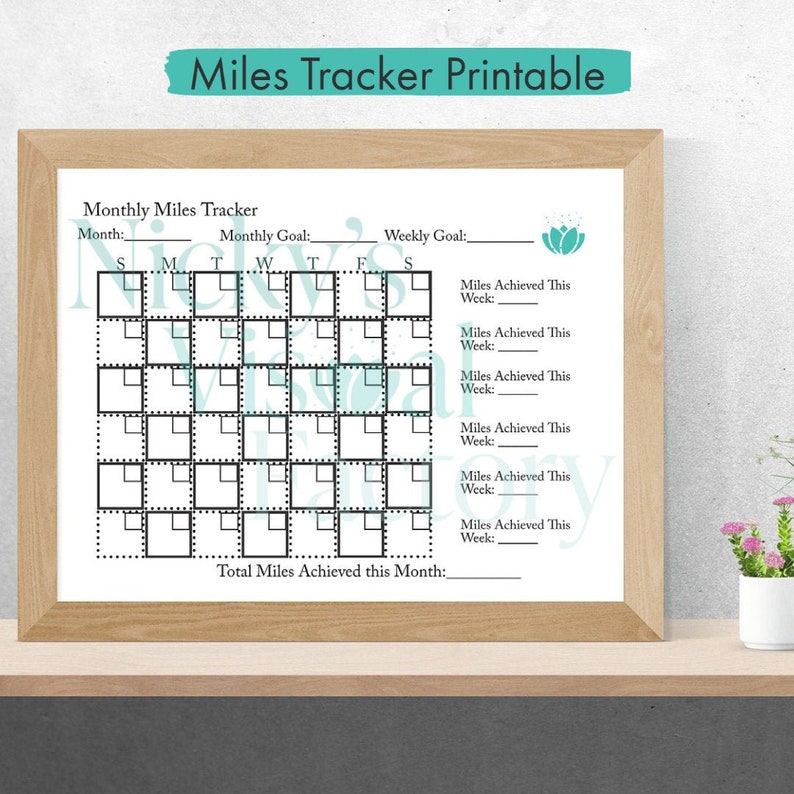 Miles Tracker Printable, Running Tracker, Walking Tracker, Step ...