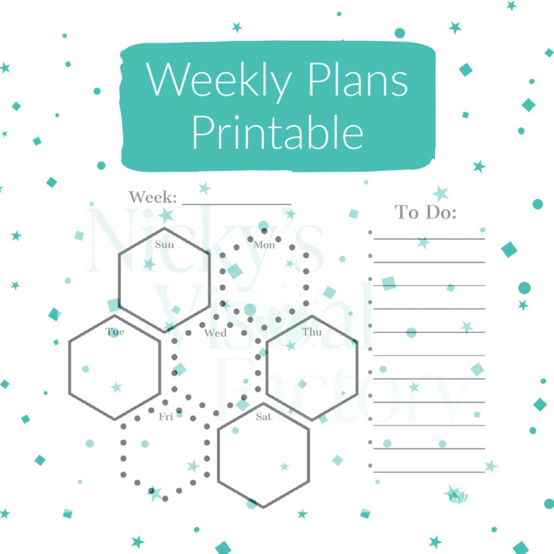 Weekly Plans Printable Weekly Plans Blank Page Printable - Etsy