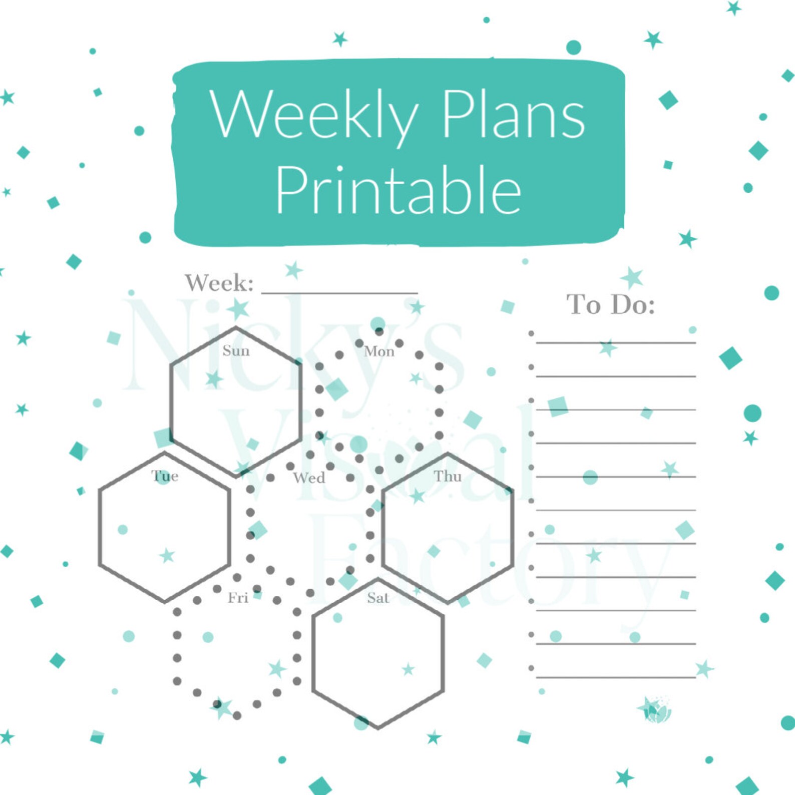 Weekly Plans Printable, Weekly Plans Blank Page, Printable Weekly Plans ...