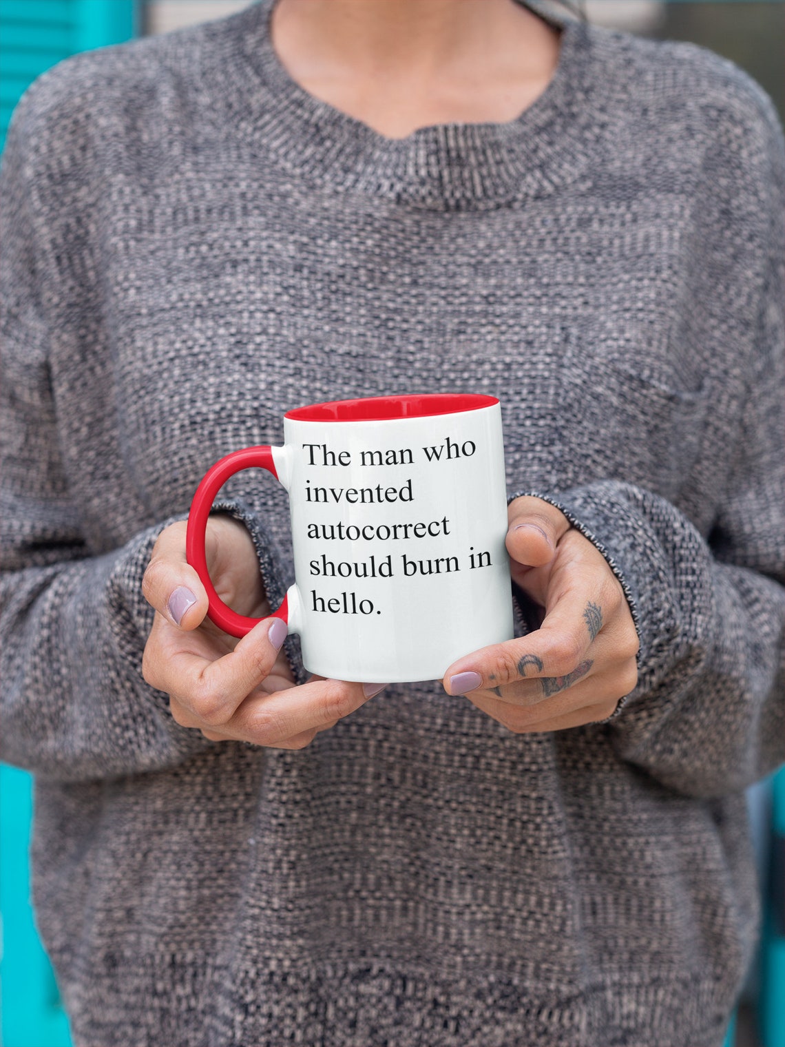 Man Who Invented Autocorrect Should Burn in Hello Mug: Funny - Etsy
