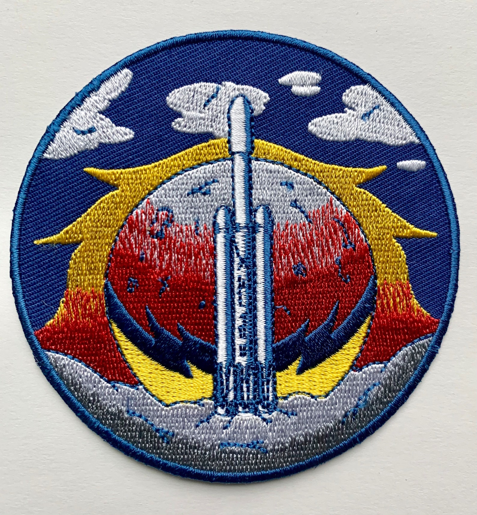 Official Spacex Falcon Heavy Booster Blast off Mission Patch - Etsy