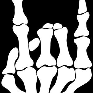 Skeleton rock On Hand Signs Decal - Etsy