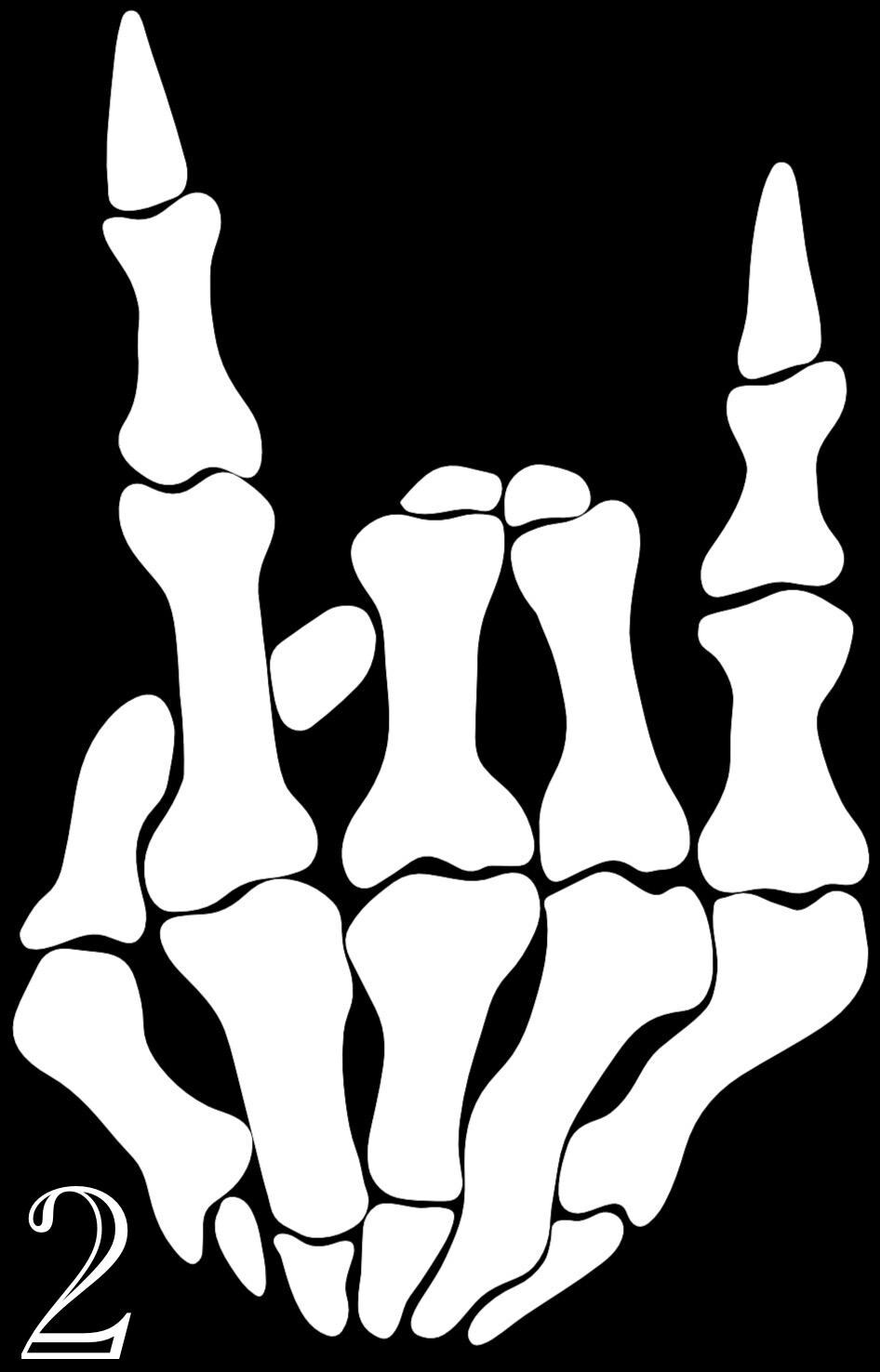 Skeleton rock On Hand Signs Decal - Etsy