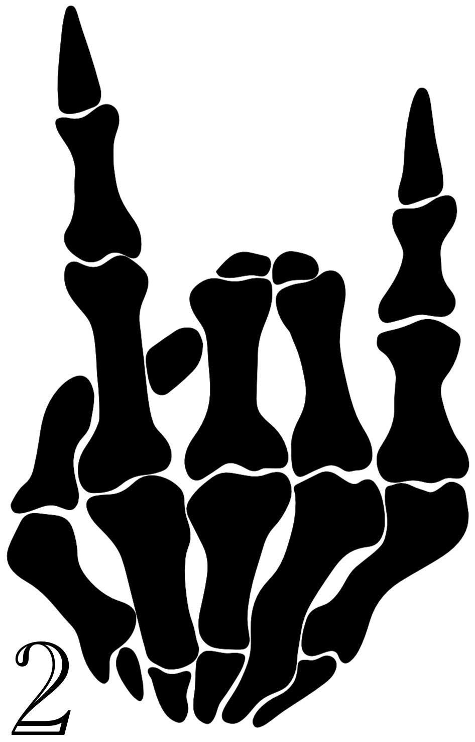 Skeleton rock On Hand Signs Decal - Etsy