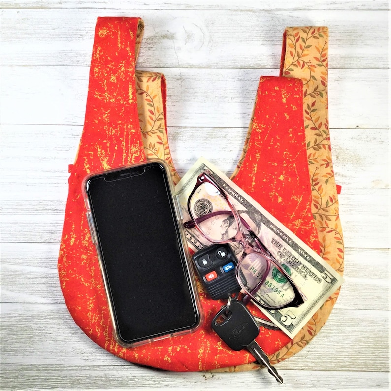 Red and Gold Japanese Style Knot Bag | Optional Pocket | Fun Fabrics ...