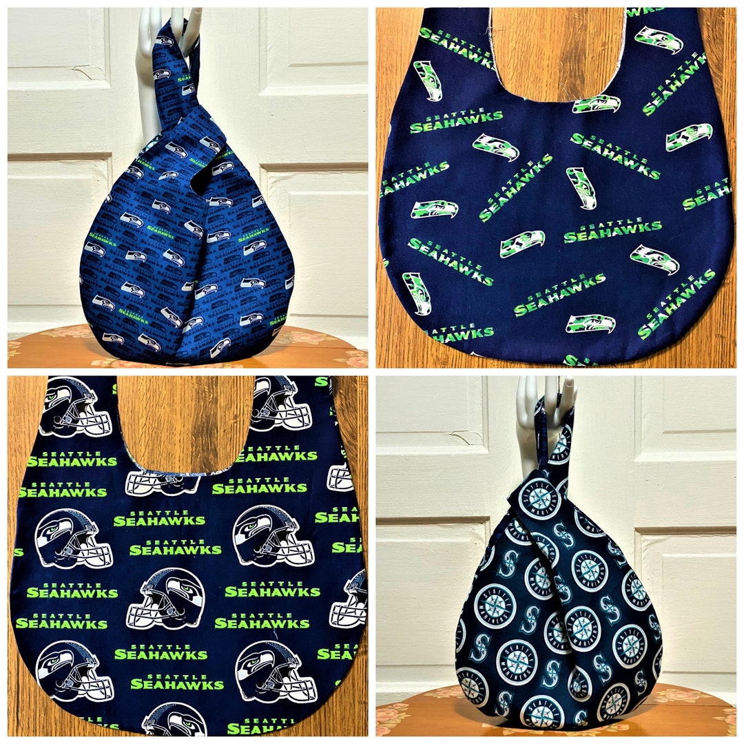 Seahawks and Seattle Mariners Japanese Style Knot Bags | Optional ...