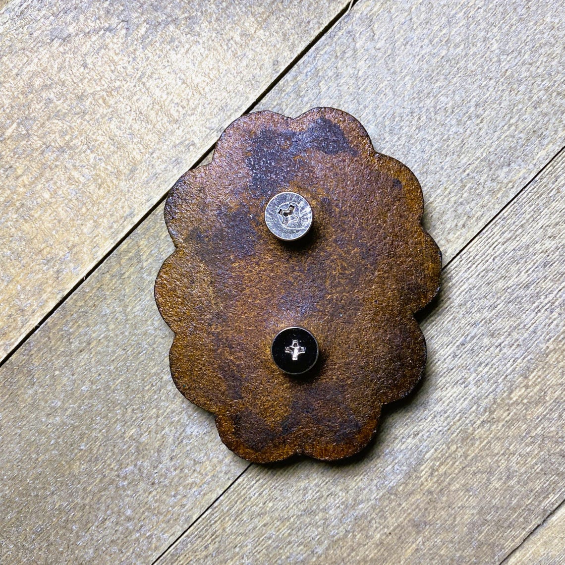 Unique Hand Tooled Leather Cabochon Concho With Tiger Eye Semi Precious ...