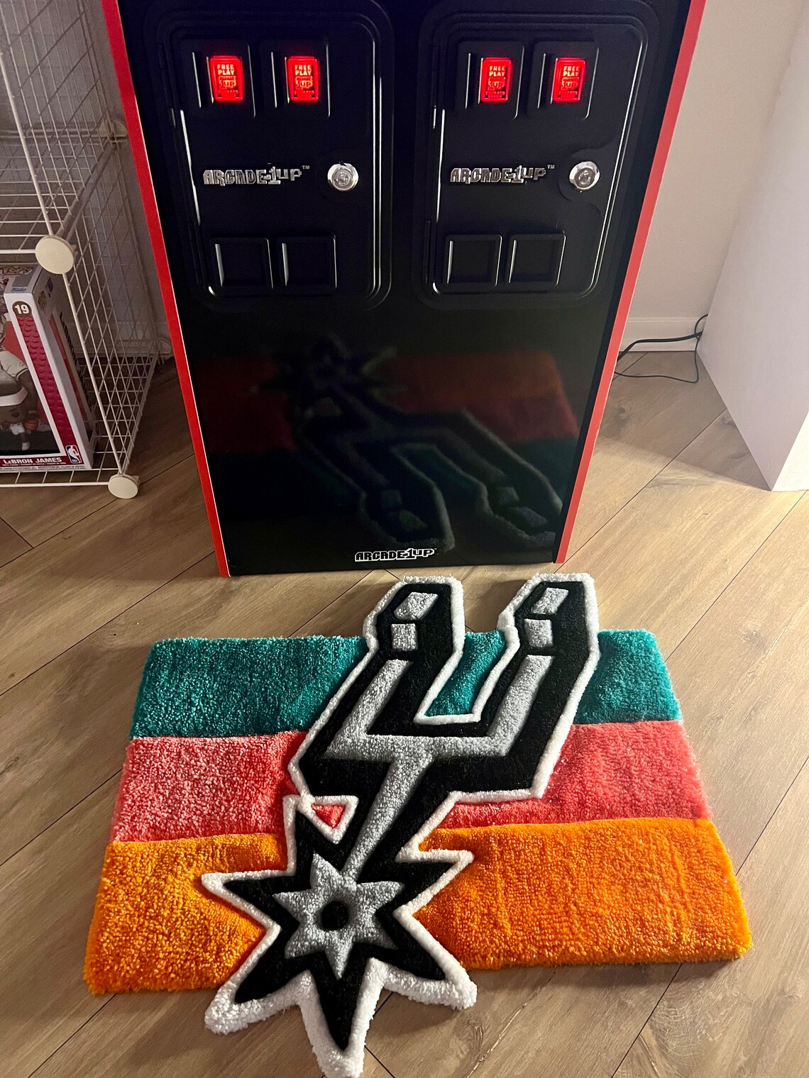 Spurs Handmade Tufted Rug Basketball - Etsy