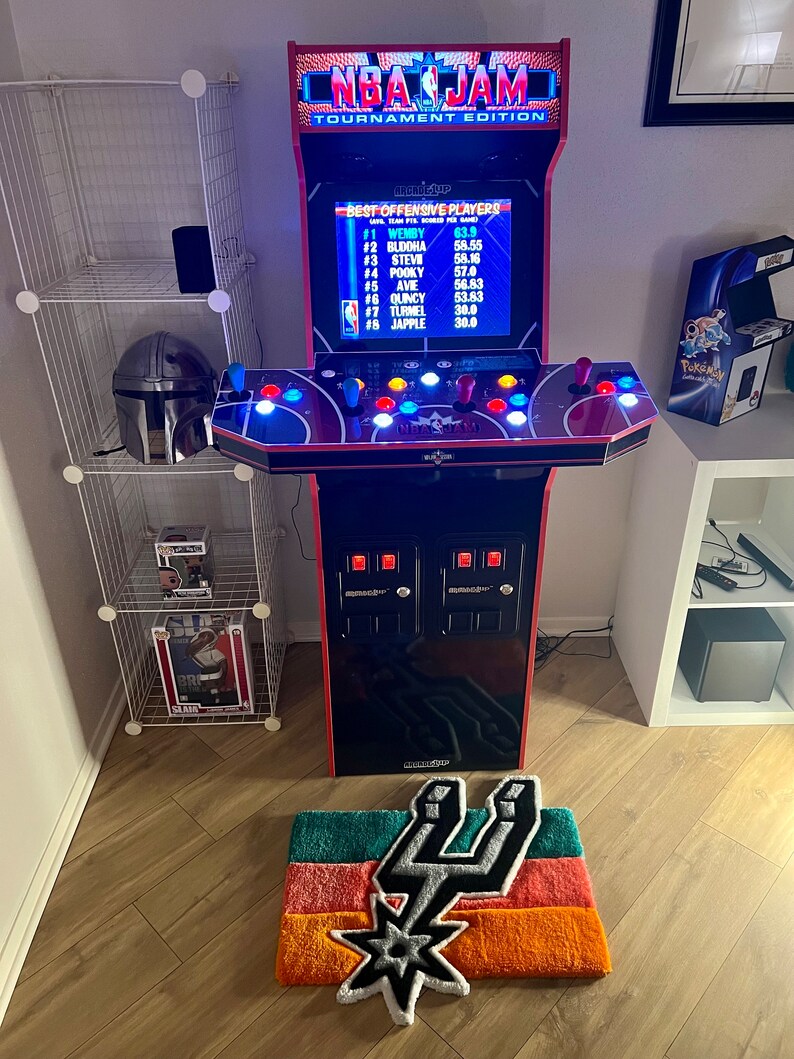 Spurs Handmade Tufted Rug Basketball - Etsy