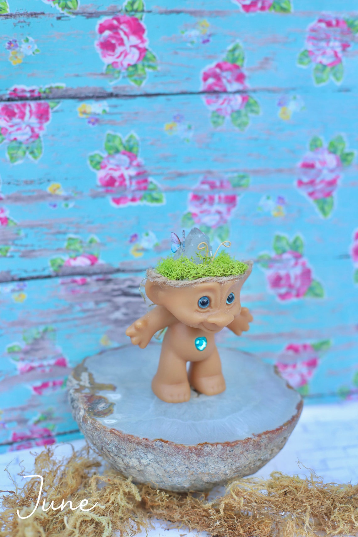 Garden Fairy Crystal Troll JUNE, Crystal Trolls, Treasure Trolls, Clear ...