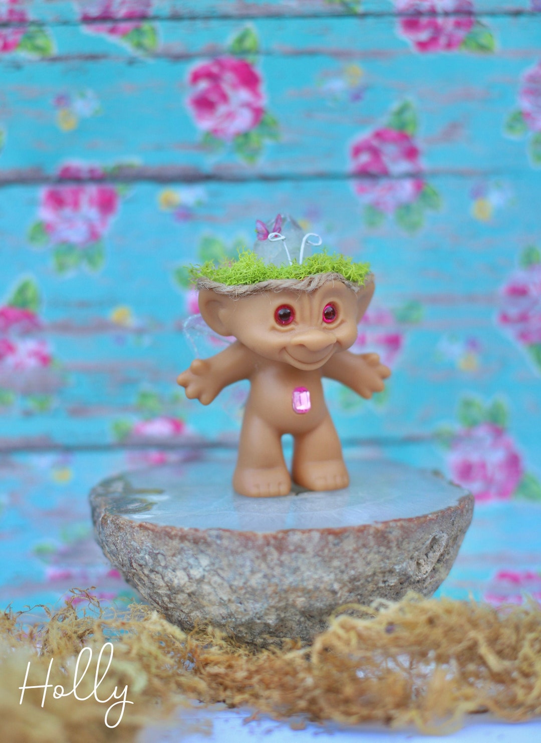 Garden Fairy Crystal Troll HOLLY, Crystal Trolls, Treasure Trolls ...