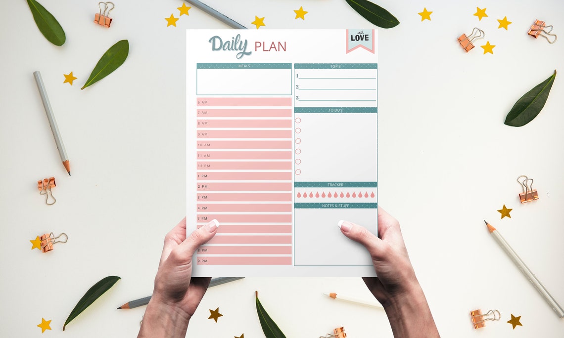 Daily Planner With Today Task. Printable Planner PDF. Planner | Etsy