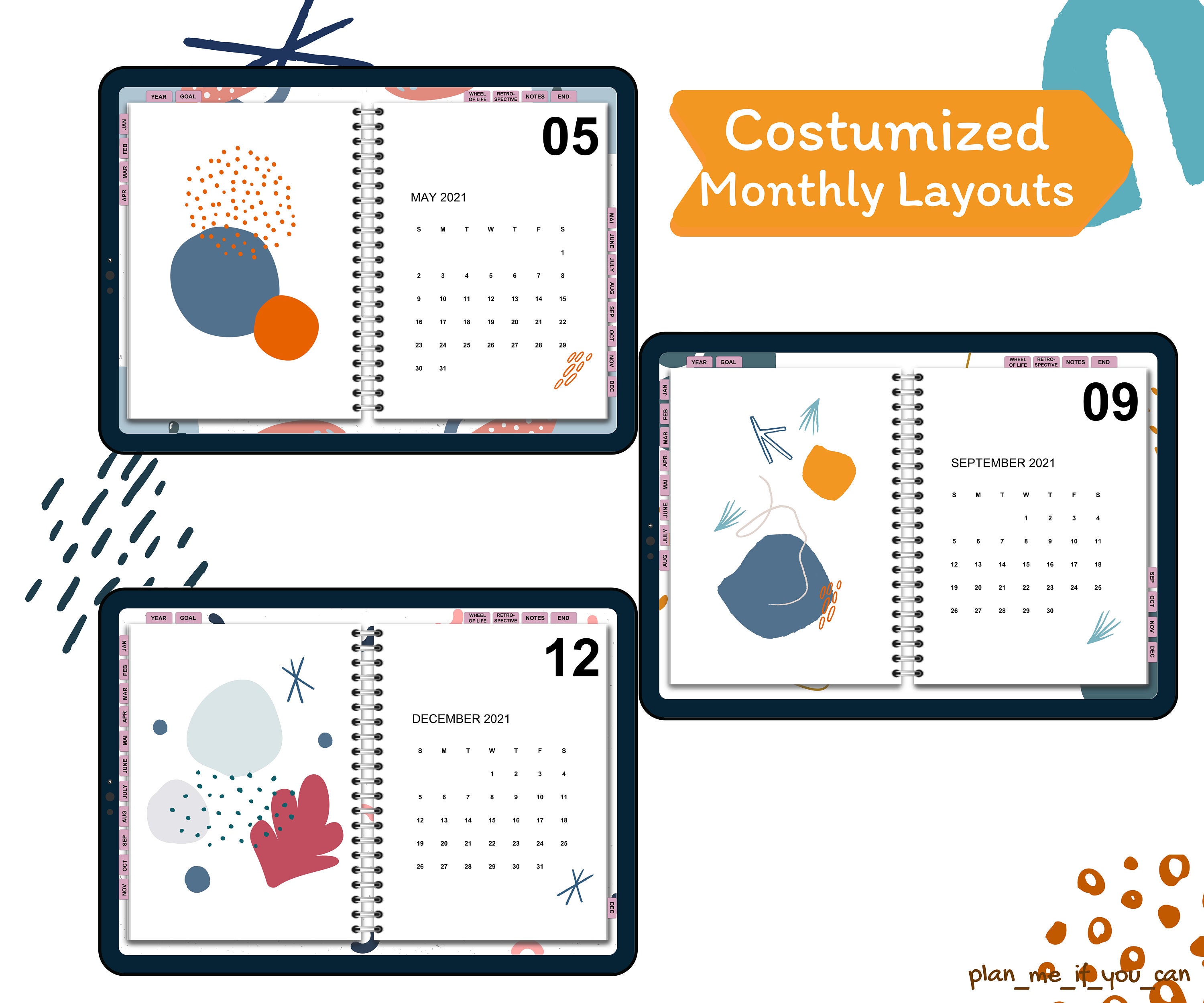 Dated Digital Planner, Goodnotes Planner, iPad Planner, Notability ...