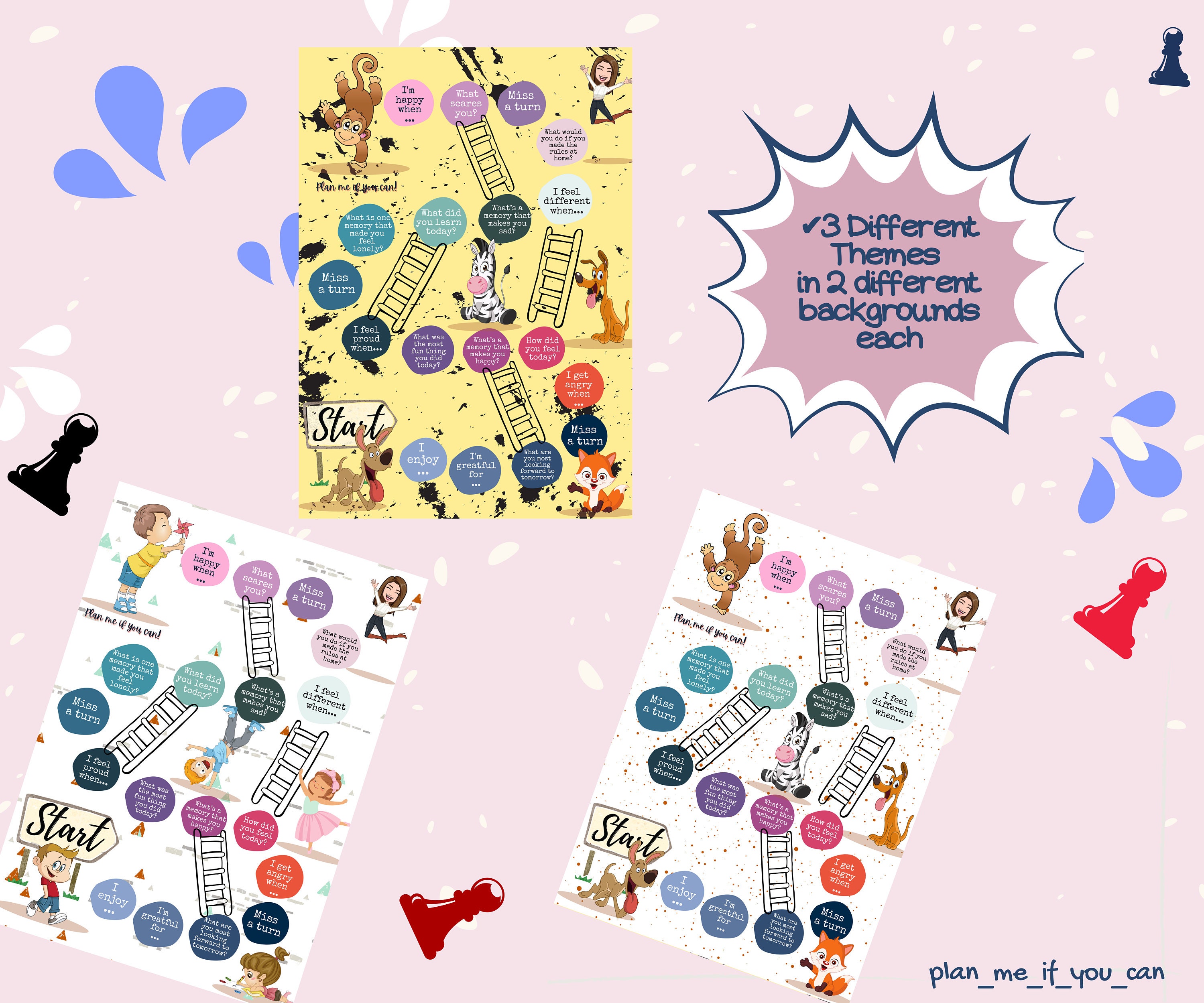 Emotions Printable Board Game for Kids, Educational Game, Emotions ...