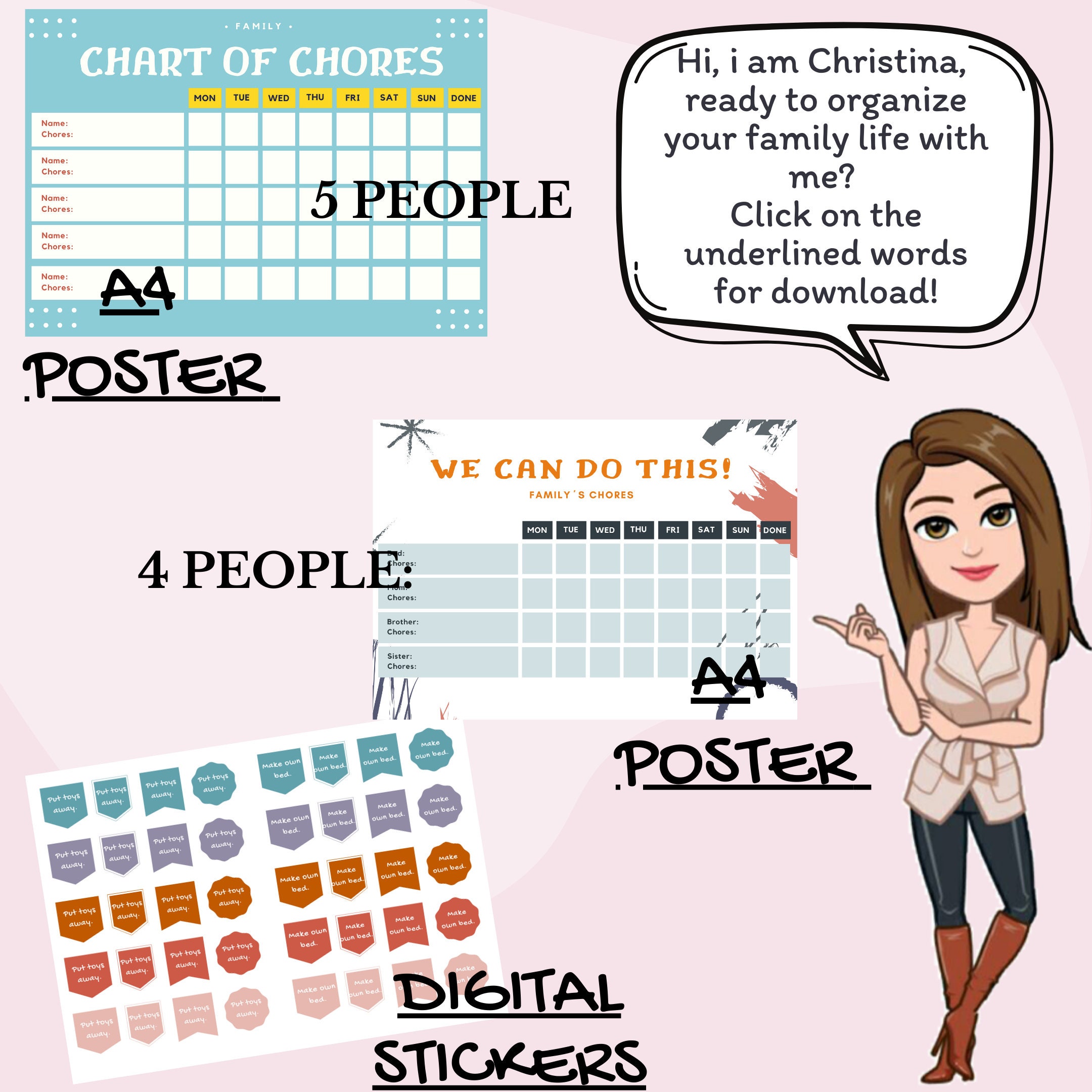 Family Chore Chart 2021 , Printable & Digital Chore Chart - Etsy