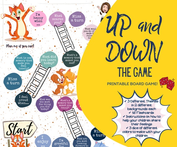 Emotions Printable Board Game for kids Educational Game | Etsy