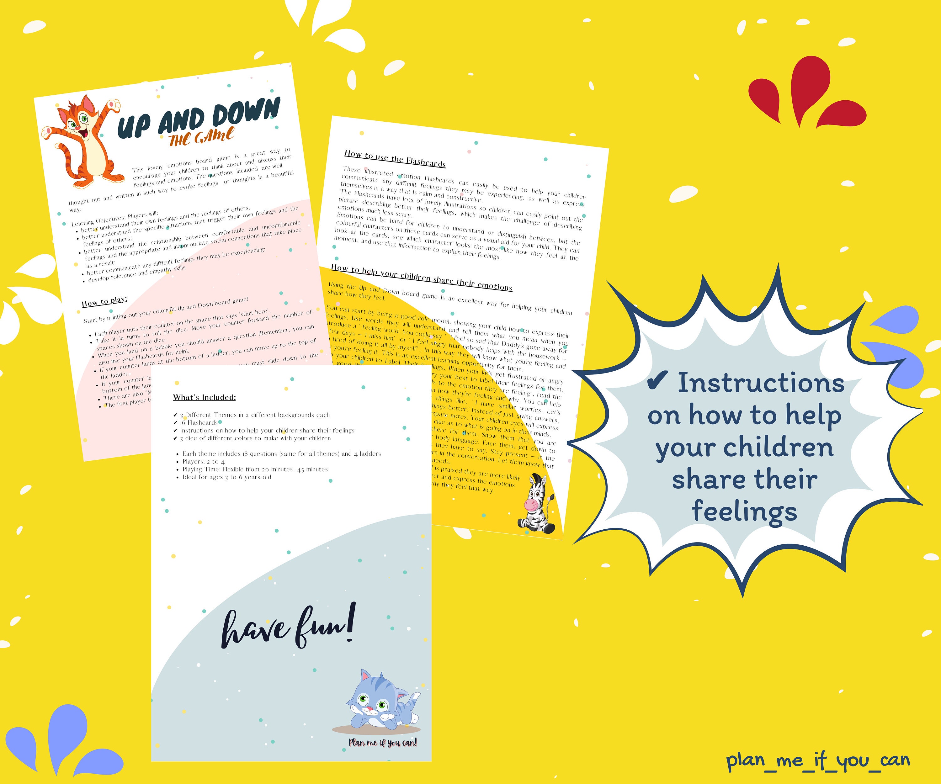 Emotions Printable Board Game for Kids, Educational Game, Emotions ...