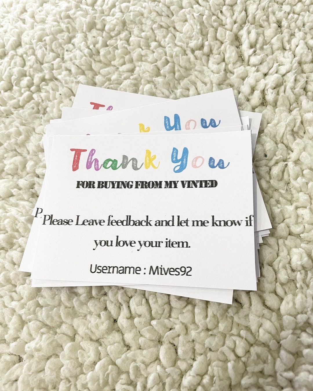 Vinted Thank You Notes, Thank You Stationery, Thank You Notes, Thank ...