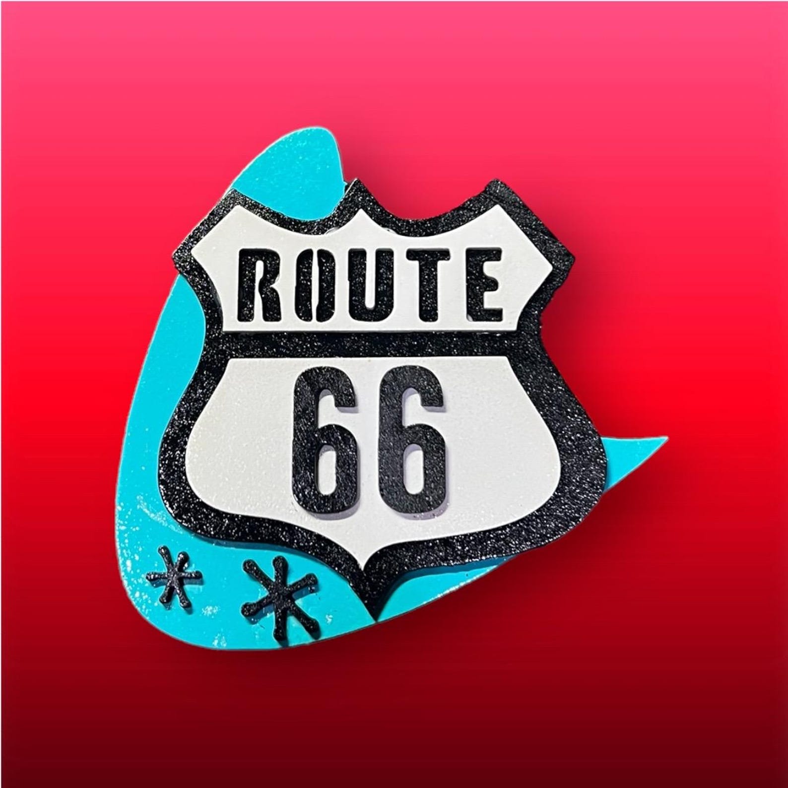 Mid Century Modern Route 66 Retro Sign MCM - Etsy