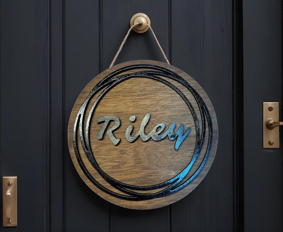 MODERN Bedroom Dorm Room Sign Personalized Walnut Maple Black - Etsy